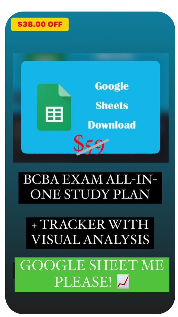 BCBA Exam All-in-One Study Plan + Tracker with Visual