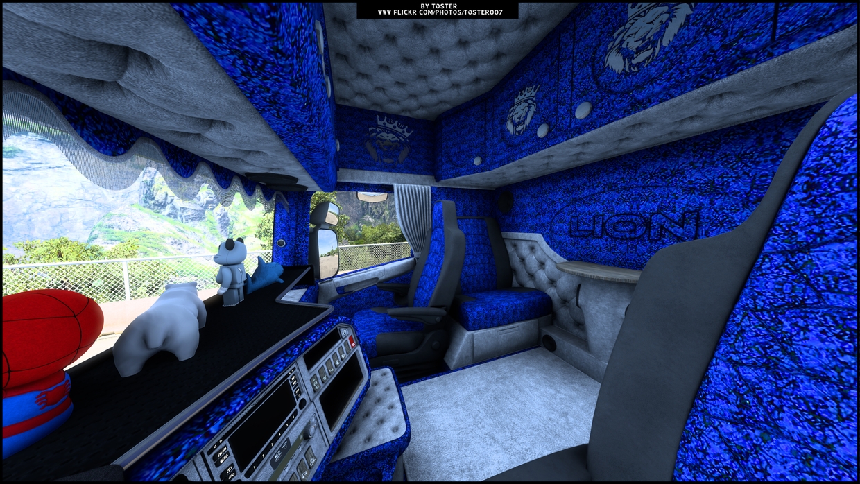 Interior Scania by RJL BLUE DANISH Eagle ETS 2 #35 ALSO OTHER COLORS