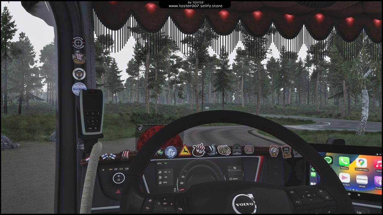 3D Metall PINS / STICKERS Pack ETS 2 for Volvo FH5 FH6 Aero SCS and SANAX