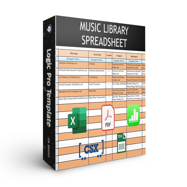 Music Library Catalog Metadata Spreadsheet Template (D