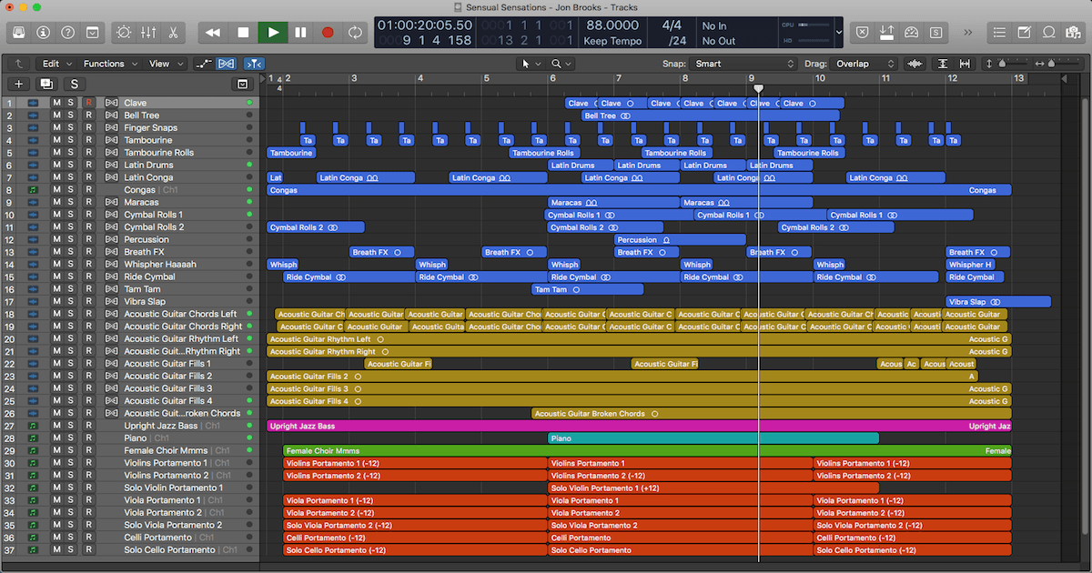 Sensual Sensations Logic Pro Template Project Download - Jon Brooks
