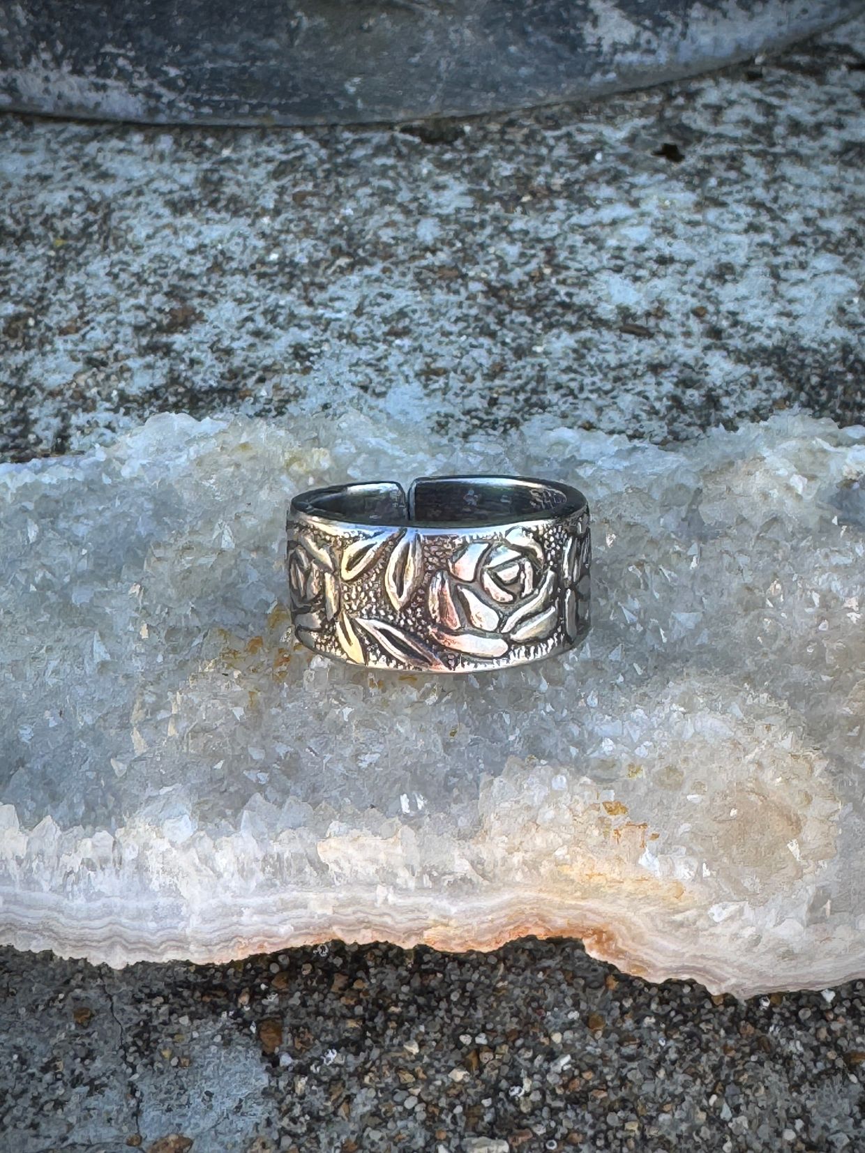 Floral Spoon Ring – Size 5.5 Stainless Steel Band (1970s Caress ...