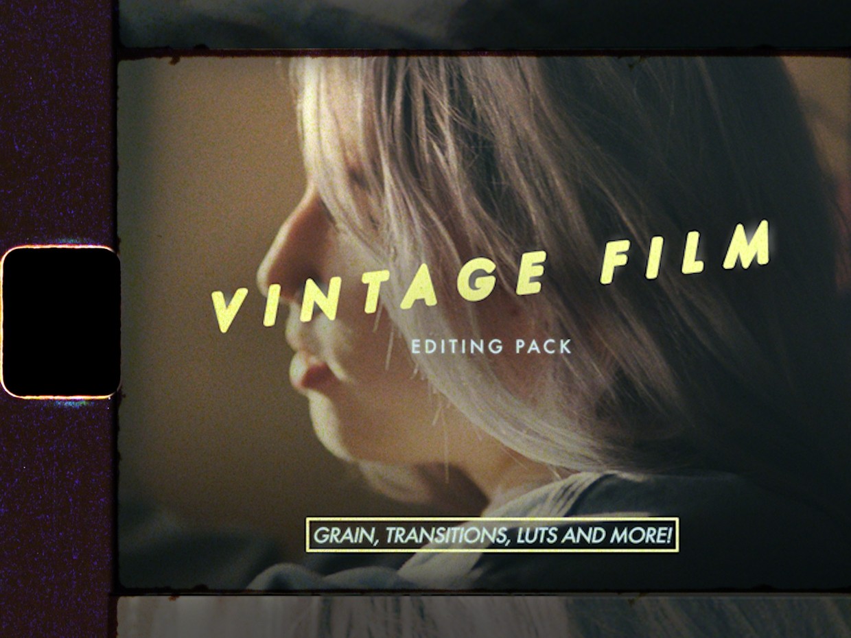 Vintage Film Editing Pack (Grain, Transitions, LUTs and Overlays)