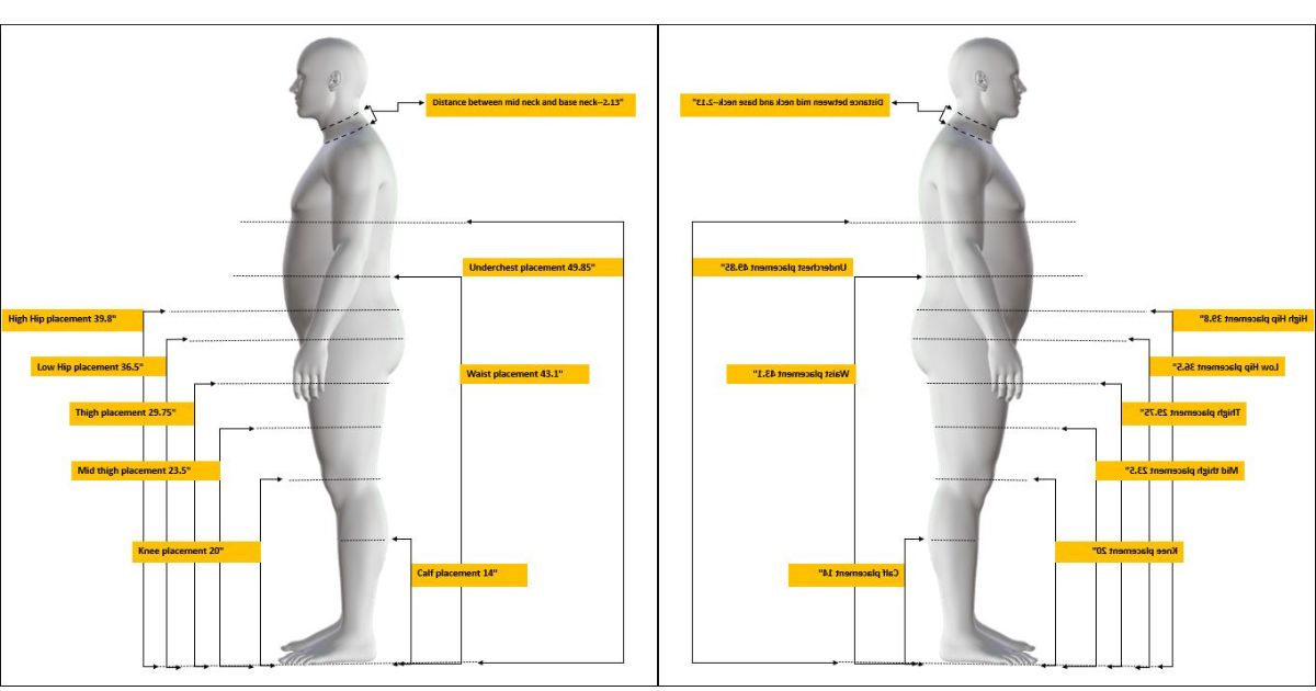 Mens Avatar Body Measurements Chart Size 46