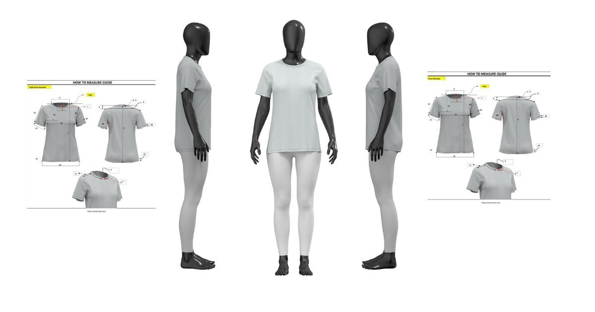 Women's Crew Neck T-Shirt | DXF Sewing Block Pattern Download