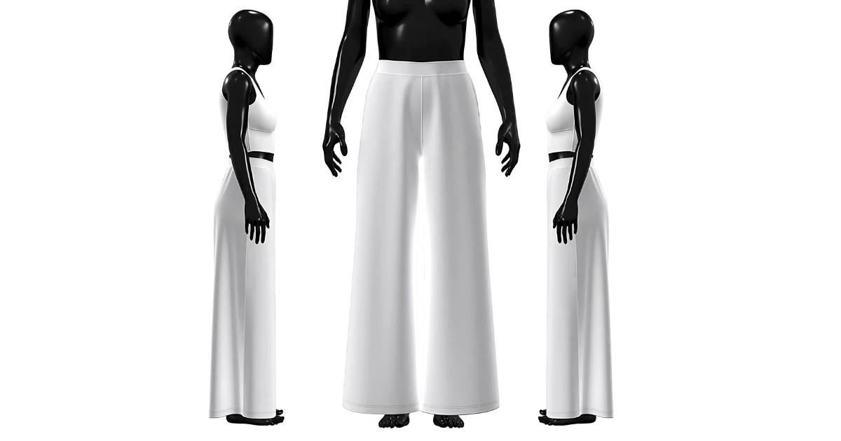 Professional DXF Sewing Pattern for Women's Wide-Leg Pants | XS-XXL Sizes