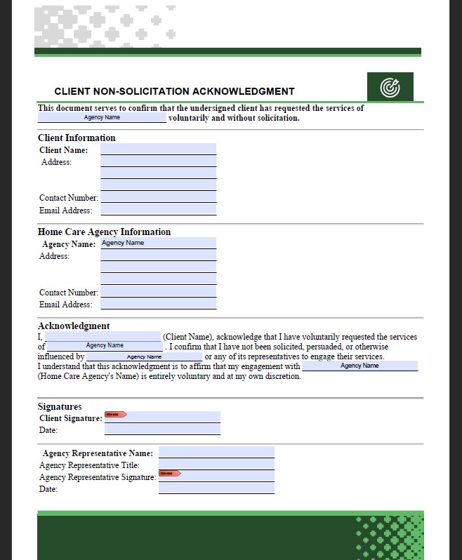 💻Electronic Fillable Employee Application Packet For Home Health/Home ...