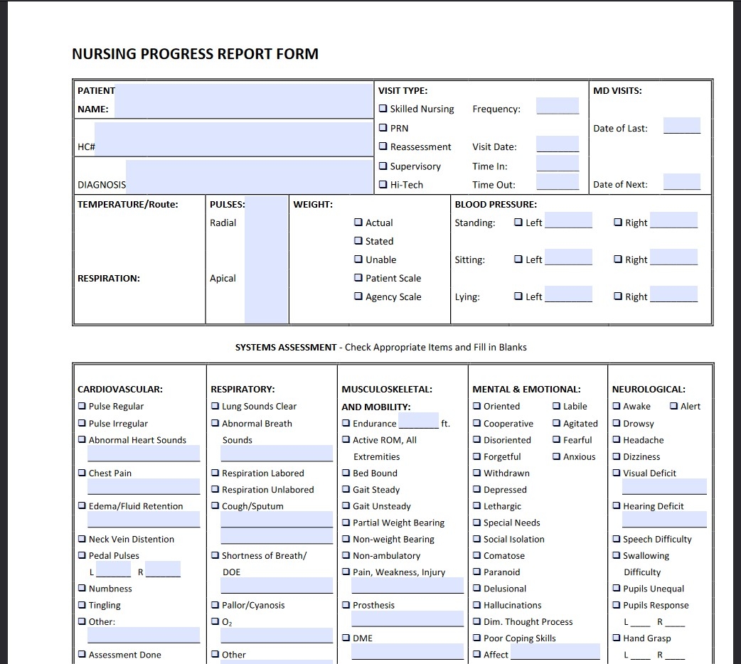 Home Health Forms