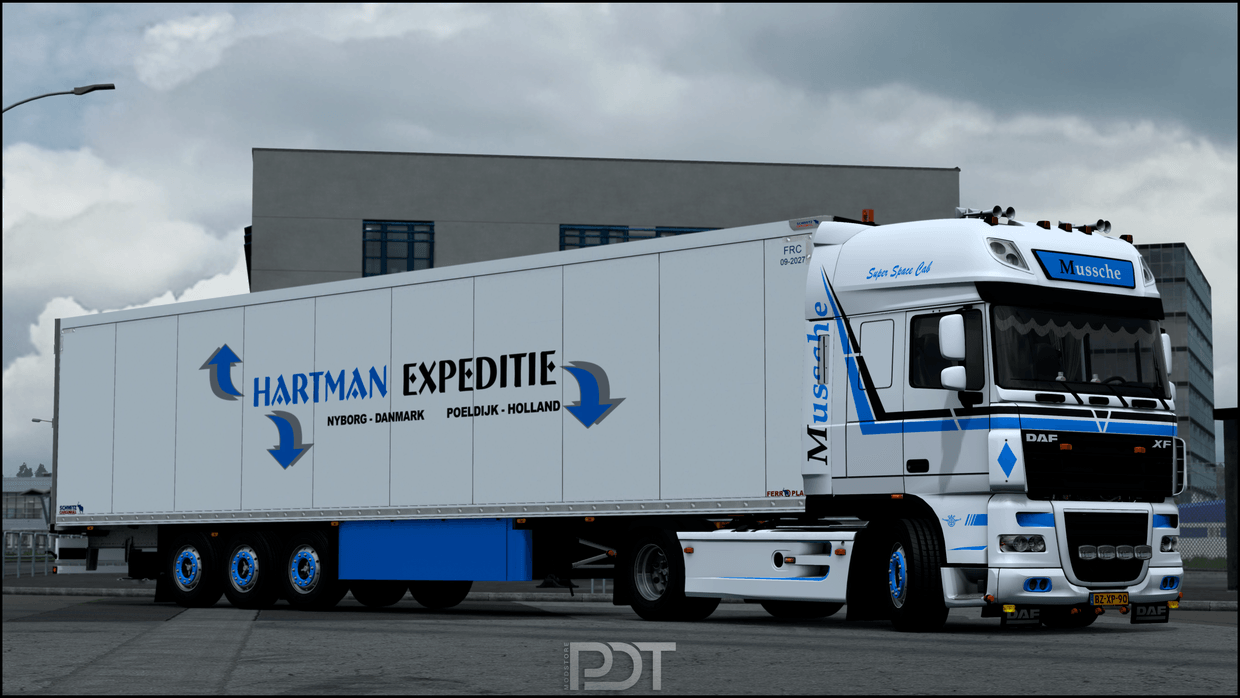 DAF XF 105 + Traielr "Mussche Transport"