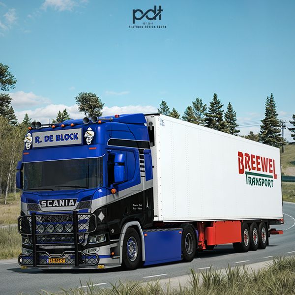 Scania R520 + Trailer "R. De Block"