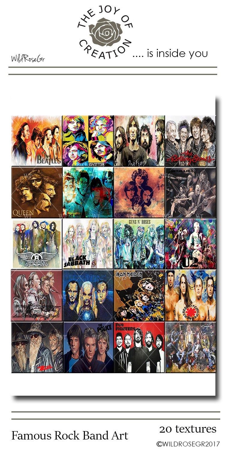 FAMOUS ROCK BAND ART