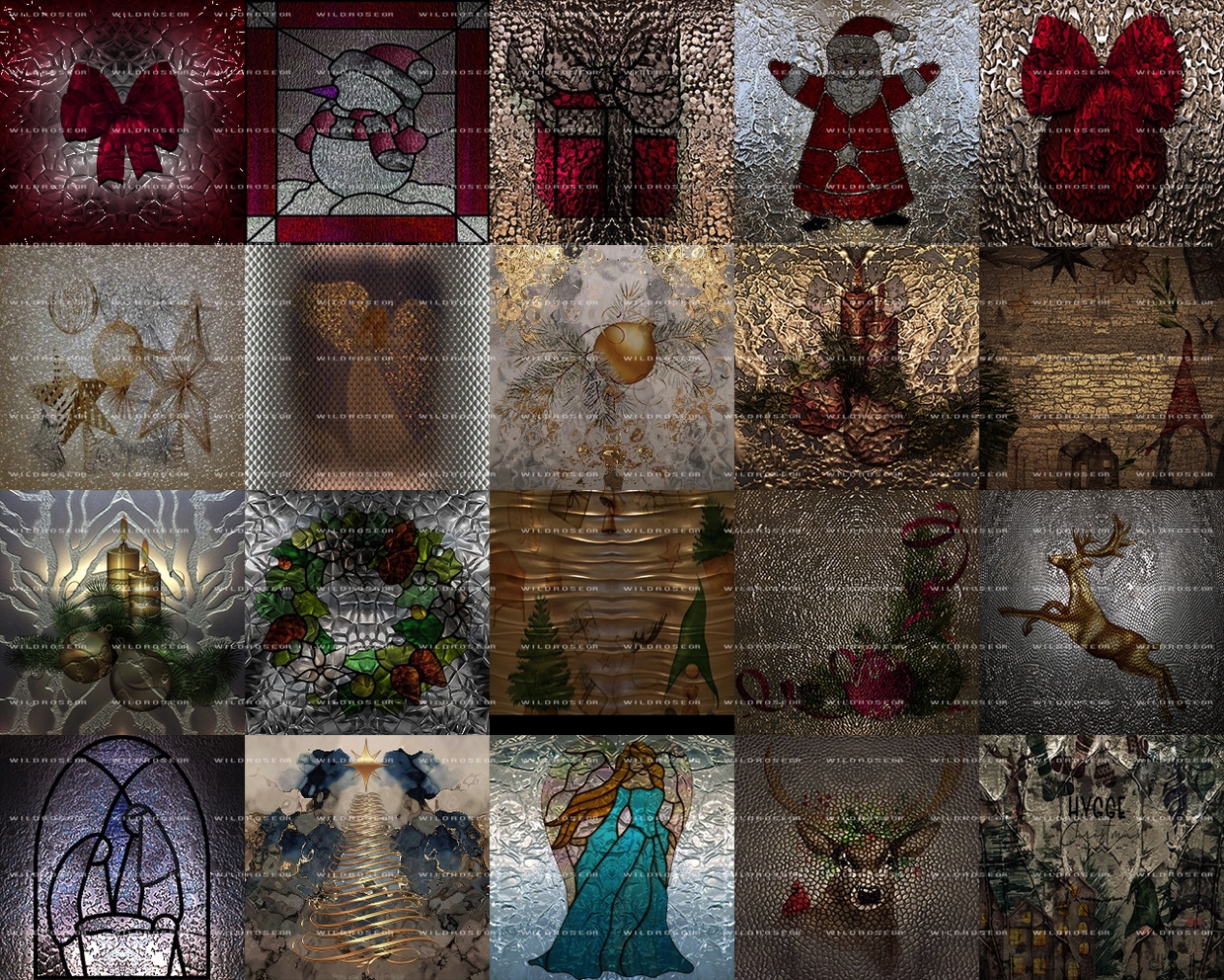 CHRISTMAS GLASS TEXTURES