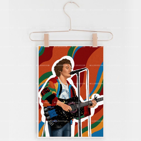 HARRY STYLES COLORFUL (DIGITAL ART PRINT)
