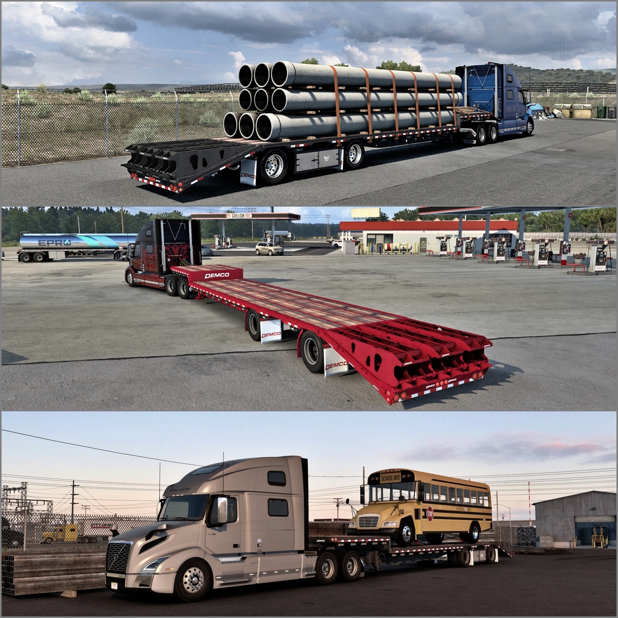 DEMCO Drop Deck Trailer - Mod American Truck Simulator