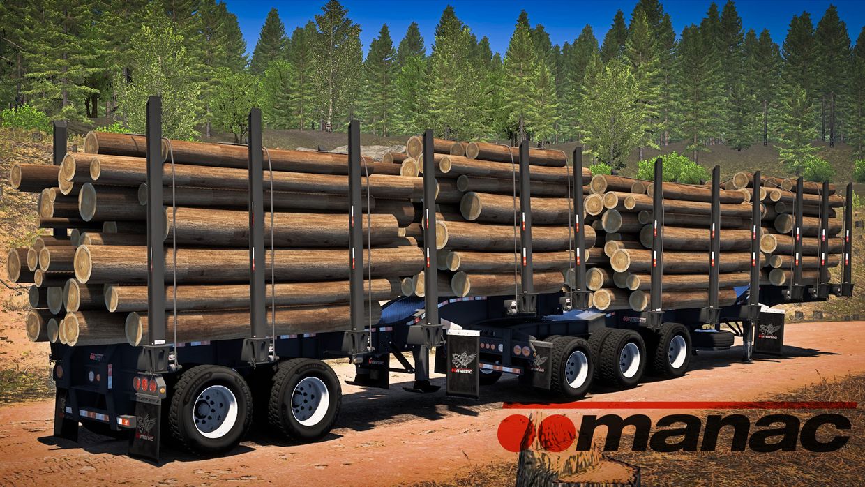 B-Train Manac logging trailer - Mod ATS