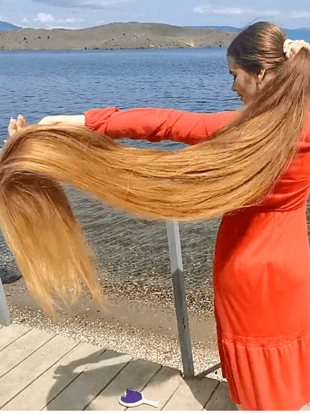 VIDEO - Extremely thick and heavy hair smelling and ha