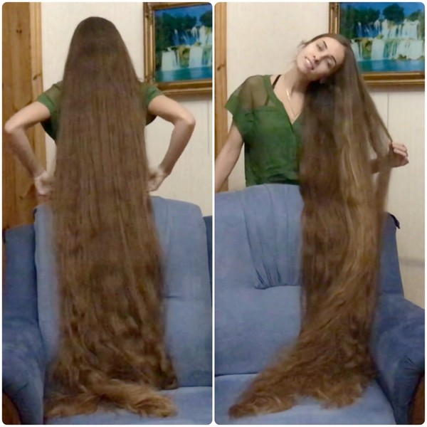 VIDEO - CEO with super long and thick hair