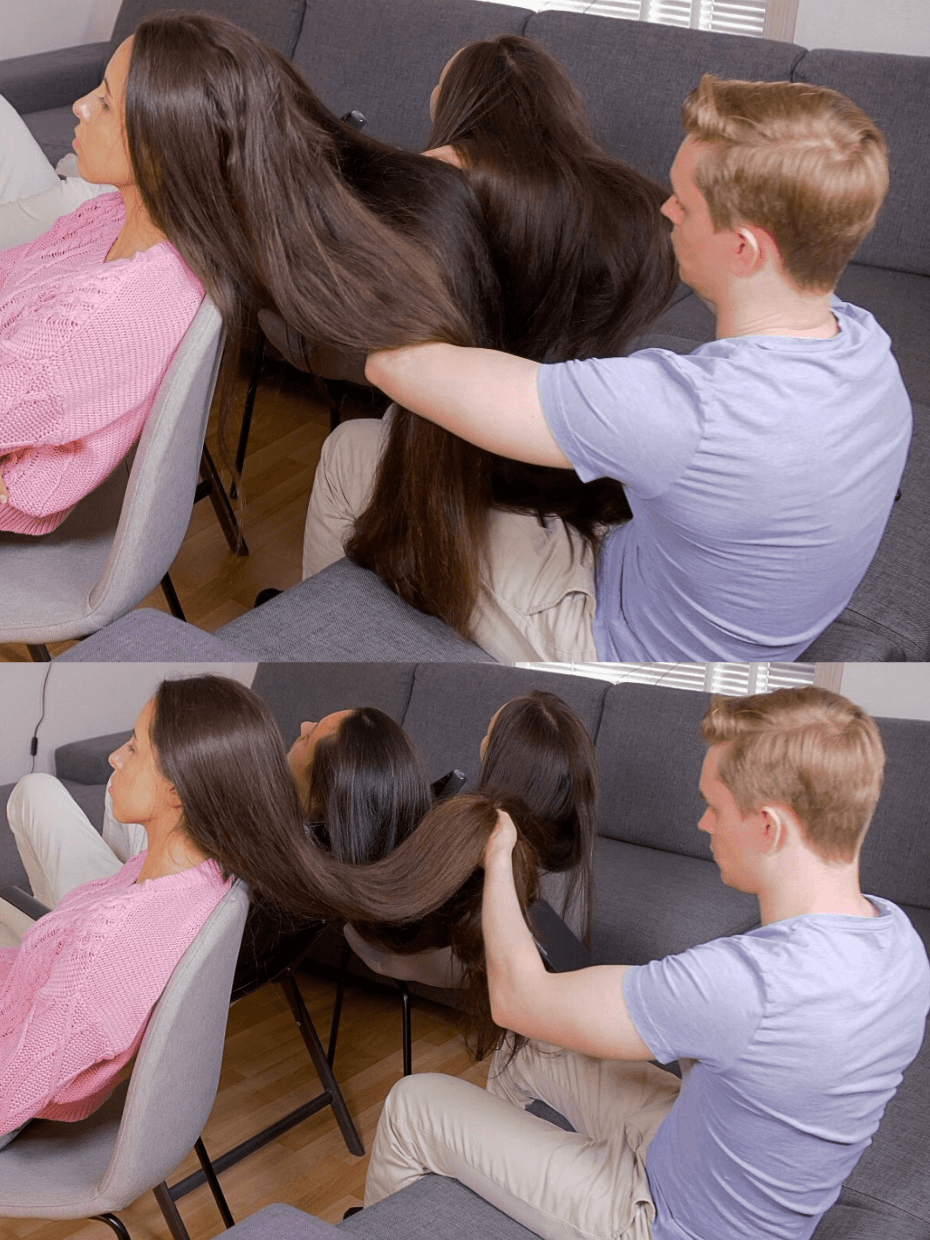 VIDEO - Triple hair play
