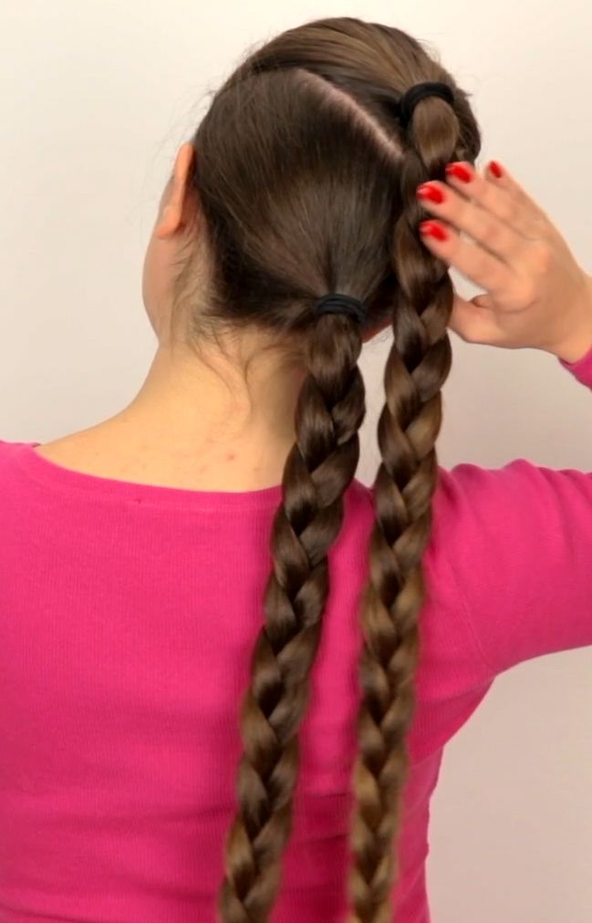 VIDEO - Suzana's special hairstyle: Vertical double braids