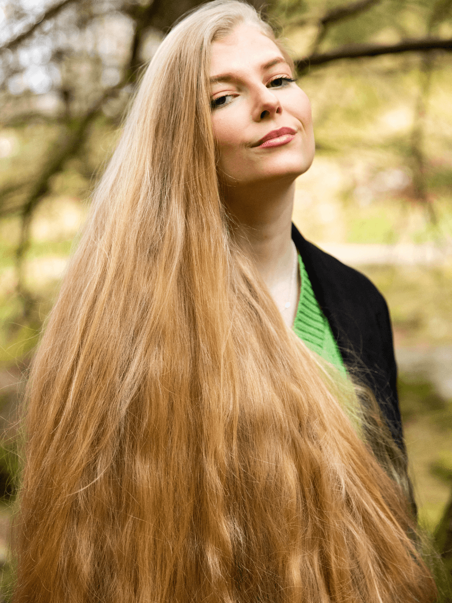 PHOTO SET - Helene in the long hair forest photoshoot