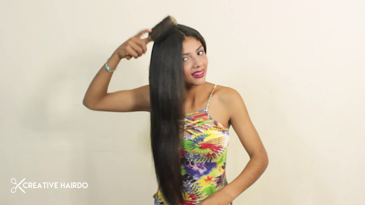 Marimar "long hair with curly ends"