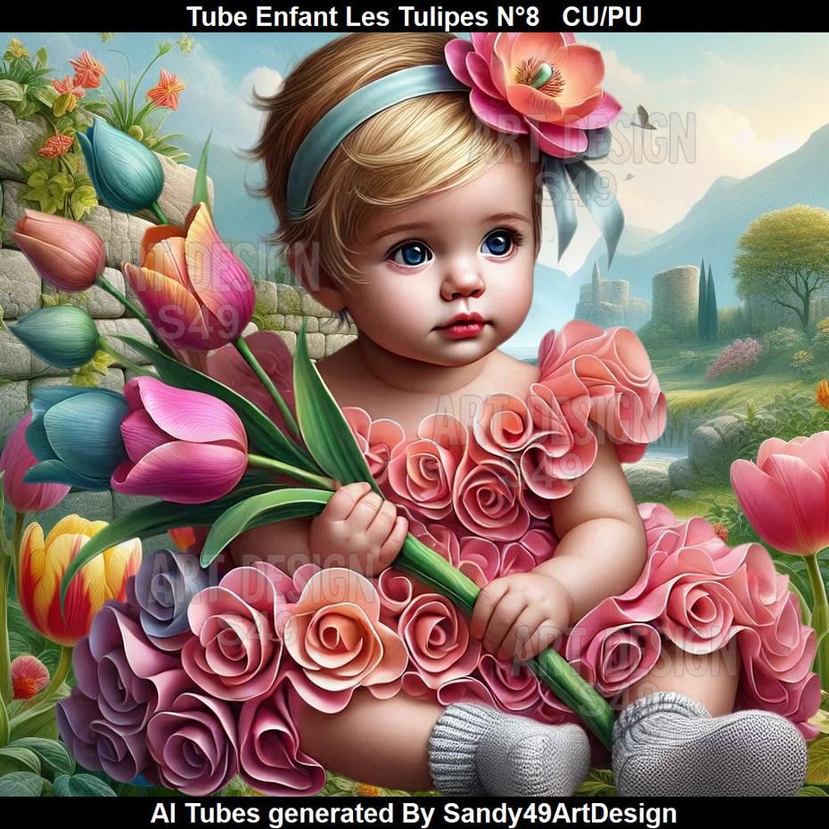 Tube Enfant Les Tulipes N°8