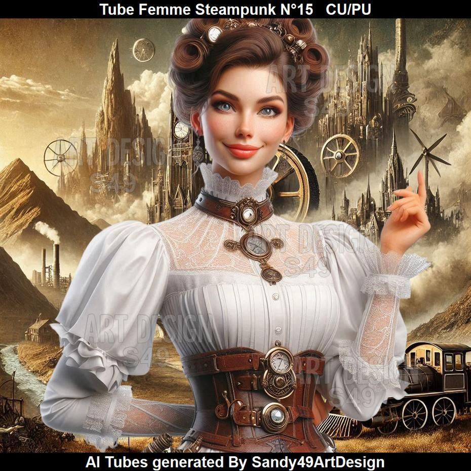 Tube Femme Steampunk N°15