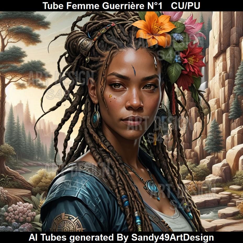 Tube Femme Guerrière N°1