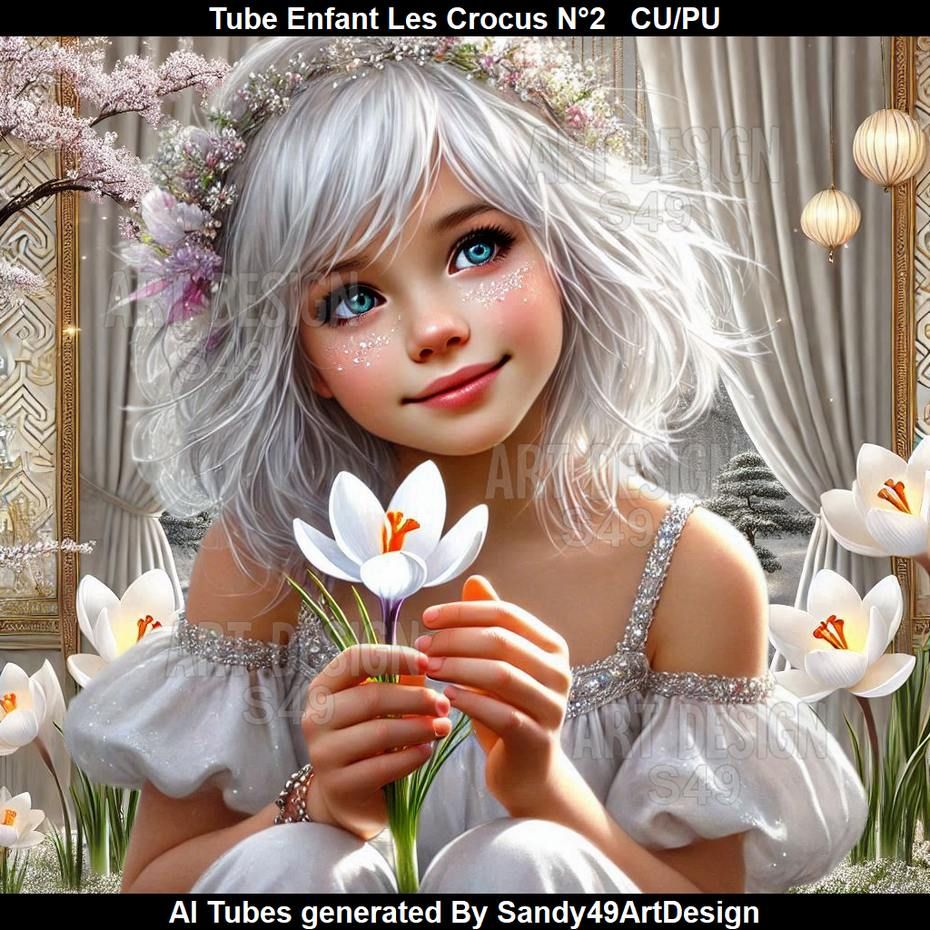Tube Girls Les Crocus N°2