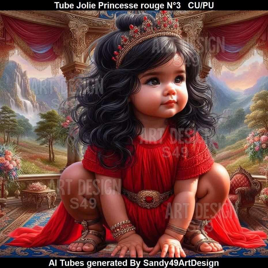 Tube Jolie Princesse rouge N°3