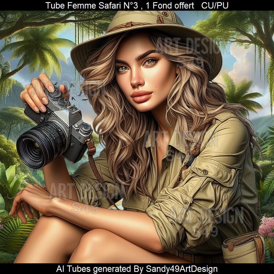 Tube Femme Safari N°3