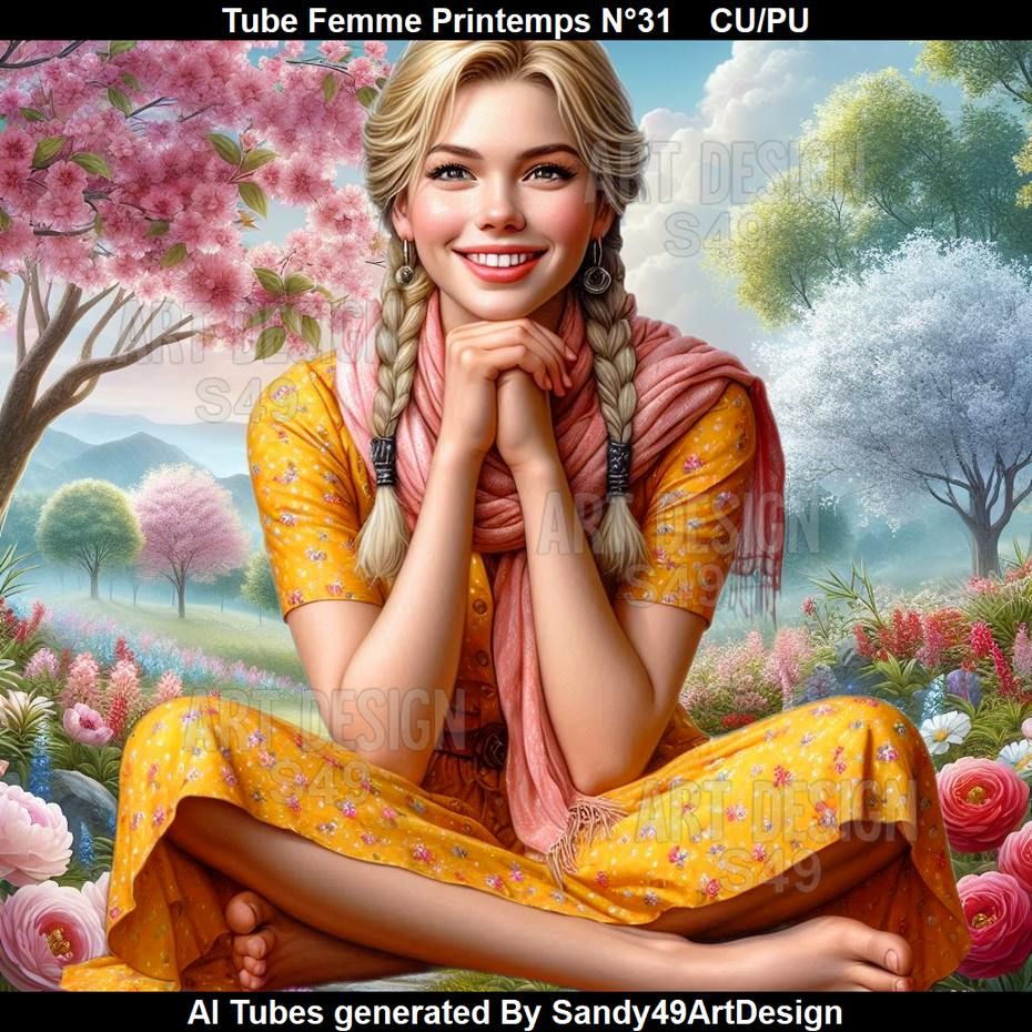 Tube Femme Printemps N°31
