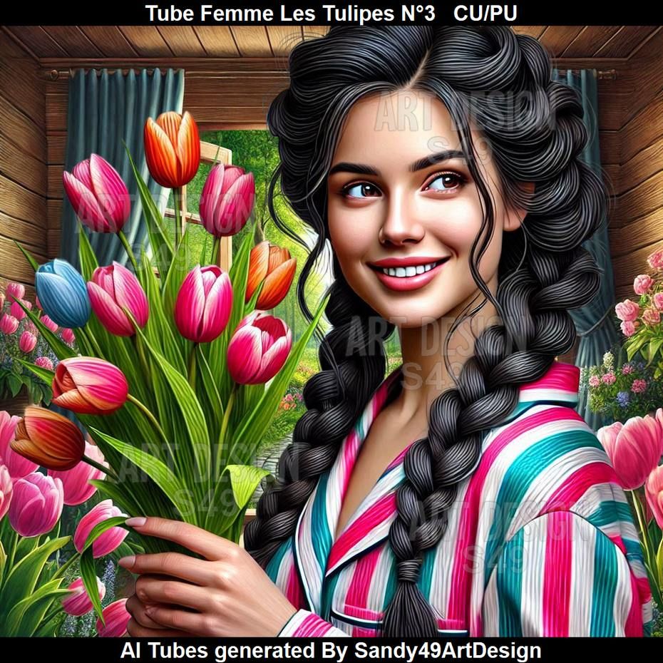 Tube Femme Les Tulipes N°3