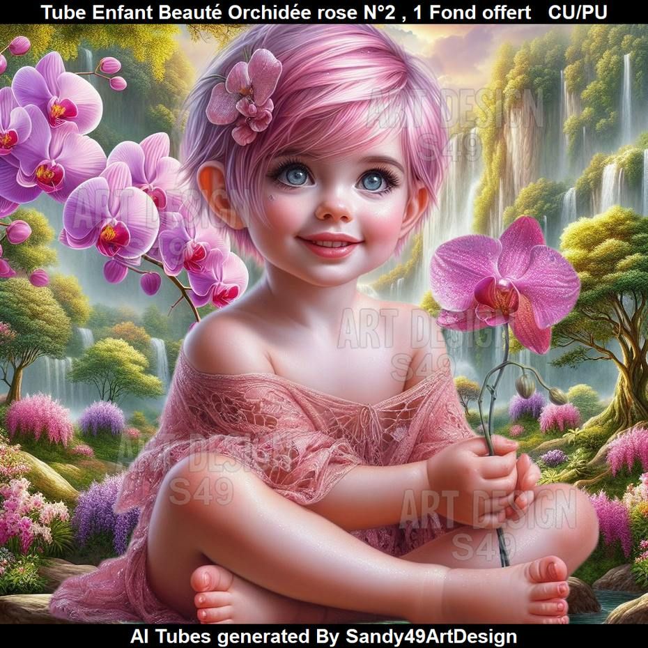 Tube Enfant Beauté Orchidée rose N°2