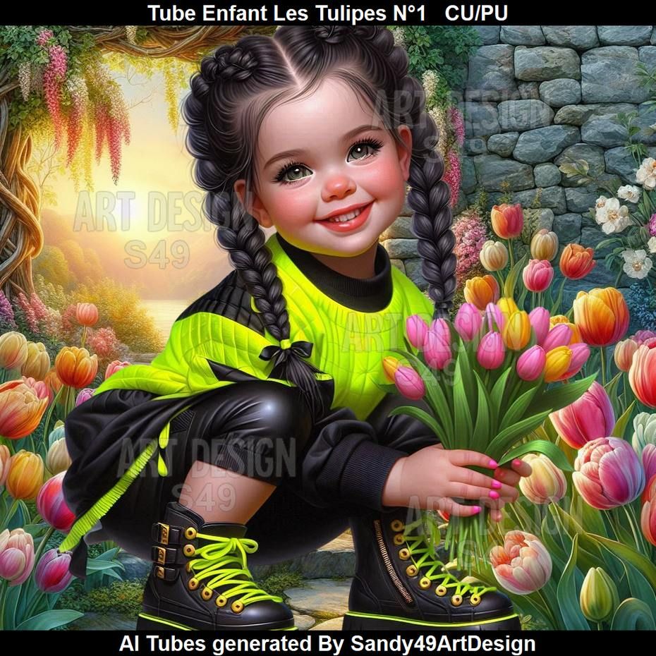 Tube Enfant Les Tulipes N°1