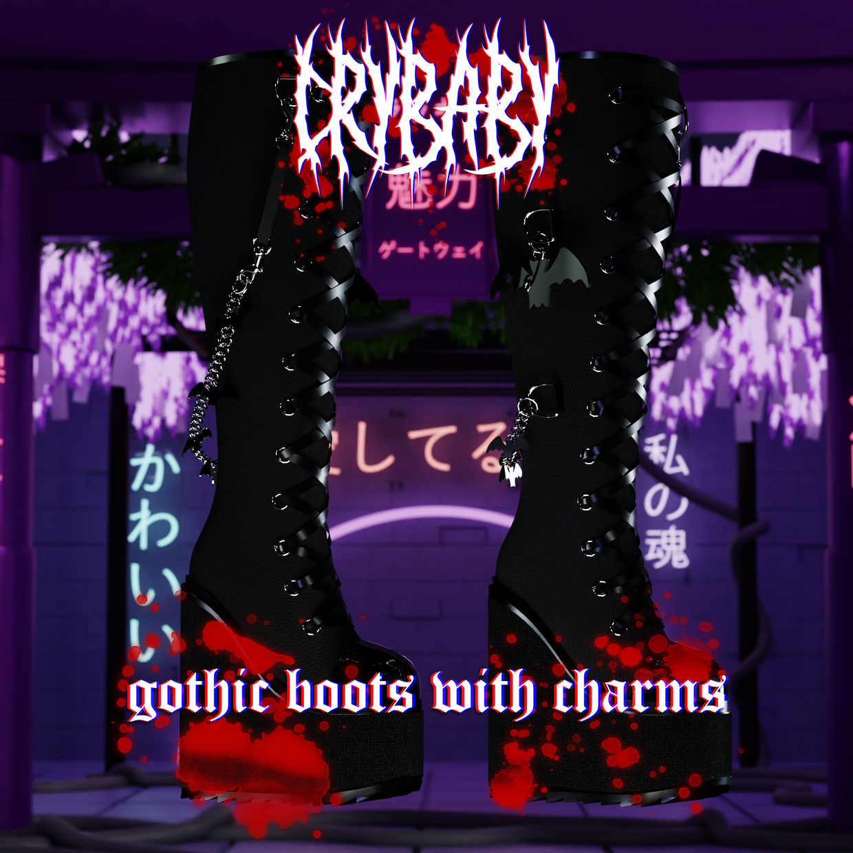 Gothic Boots with Charms