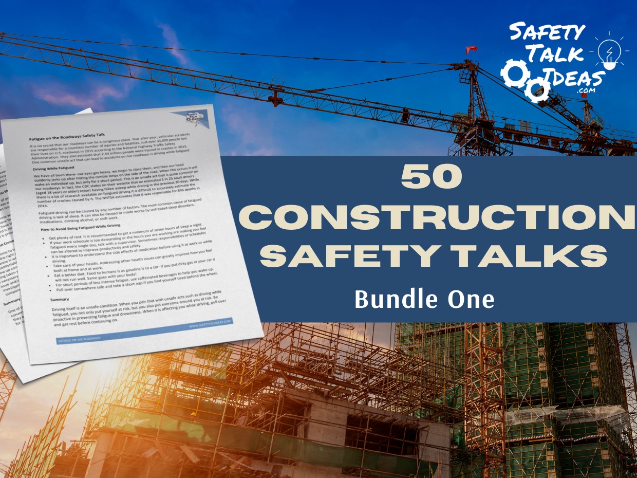 50 Construction Safety Talk Bundle One