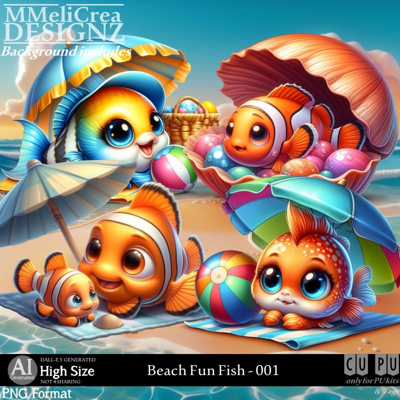 MMD - AI - Beach Fun Fish - CU001