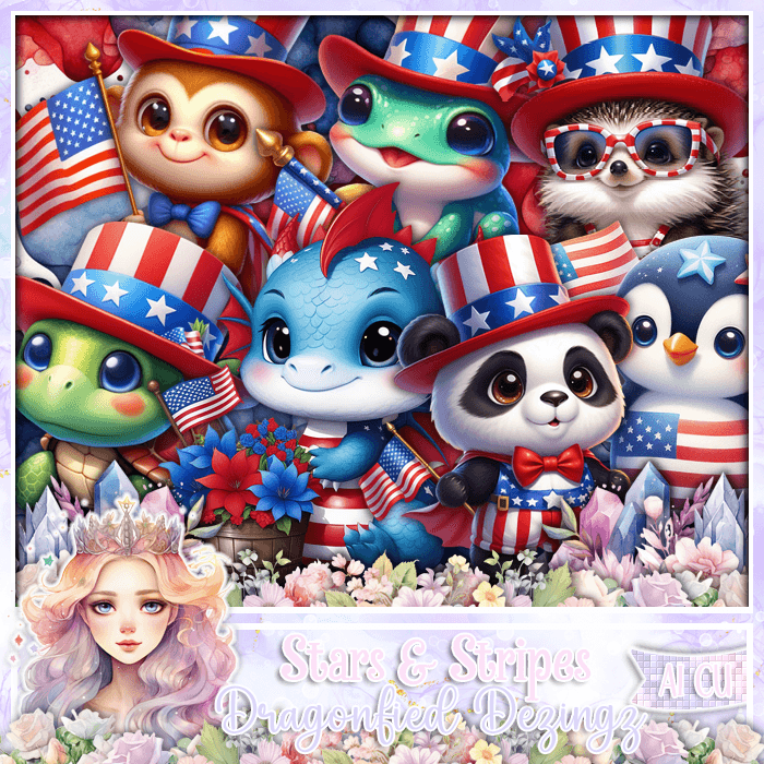 DD-Stars & Stripes Animals