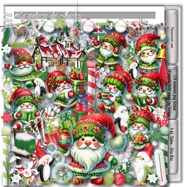 GJ-PU Kit Cute Christmas Gnomes FS