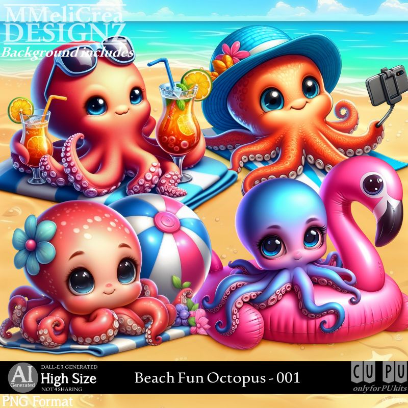 MMD - AI - Beach Fun Octopus - CU001
