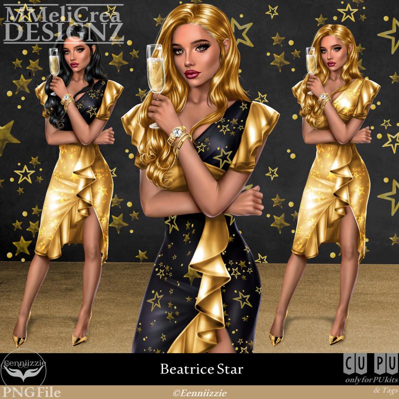 MMD - CLASSIC - Tube - CU Beatrice Star (PNG Format)