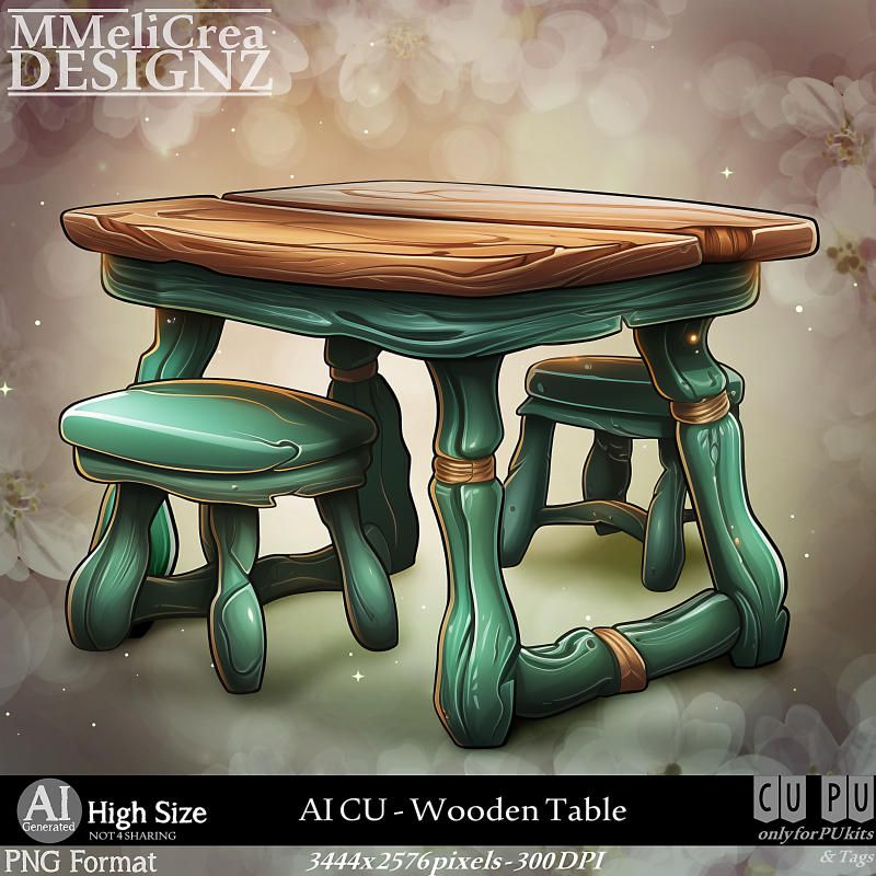 MMD - AI - CU Wooden Table