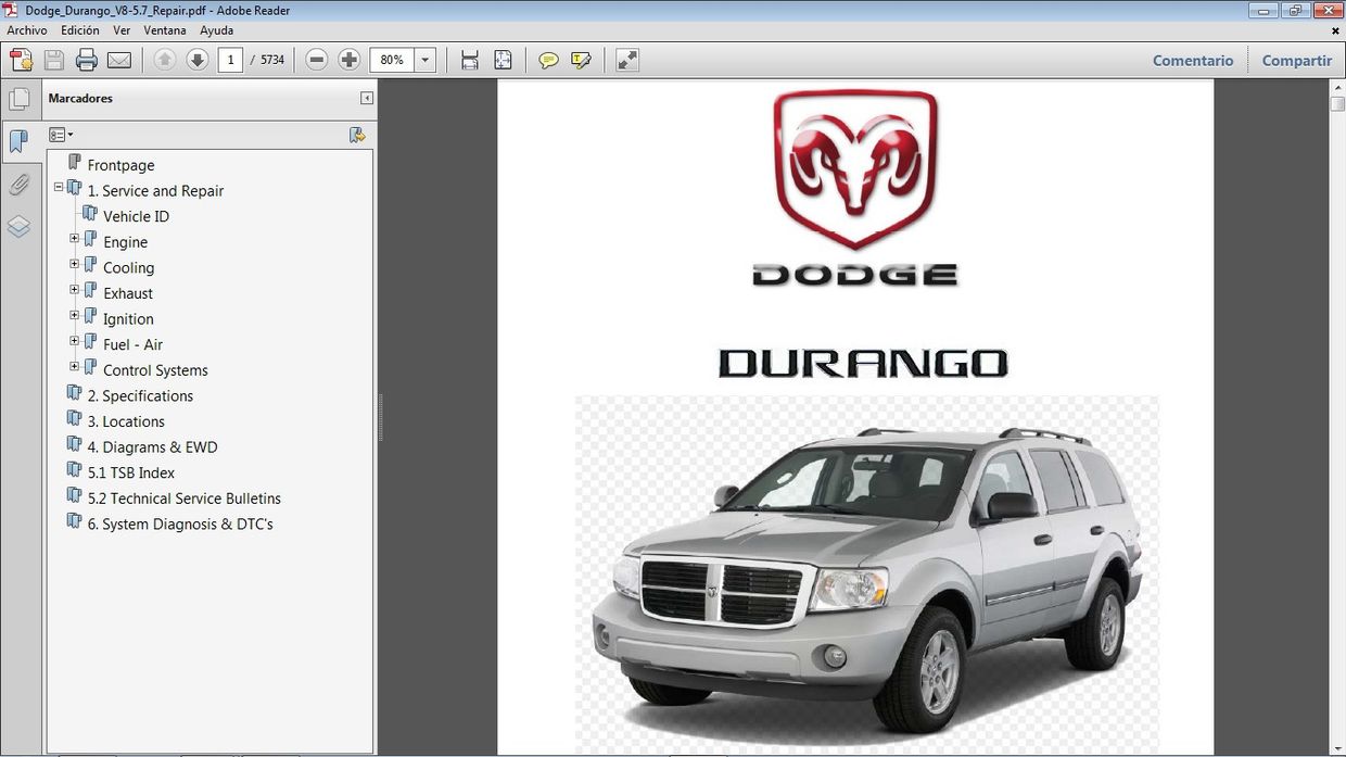 DODGE DURANGO V8 5.7L Hemi Workshop Service Repair Manual