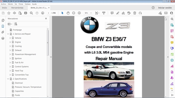 BMW Z3 Coupe & Roadster E36/7 3.0 M54 Workshop Repair