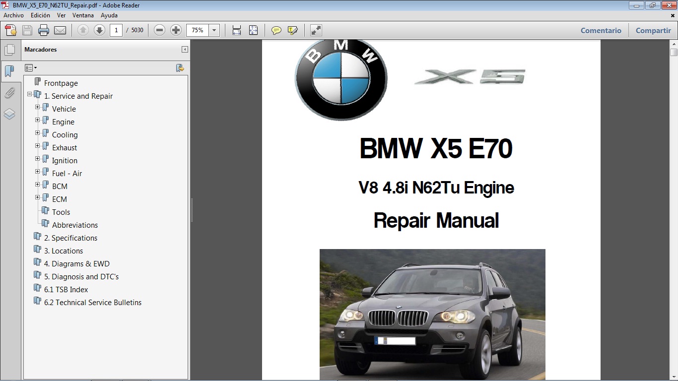 BMW X5 E70 N62 V8 4.8 Turbo Workshop Service Repair Manual