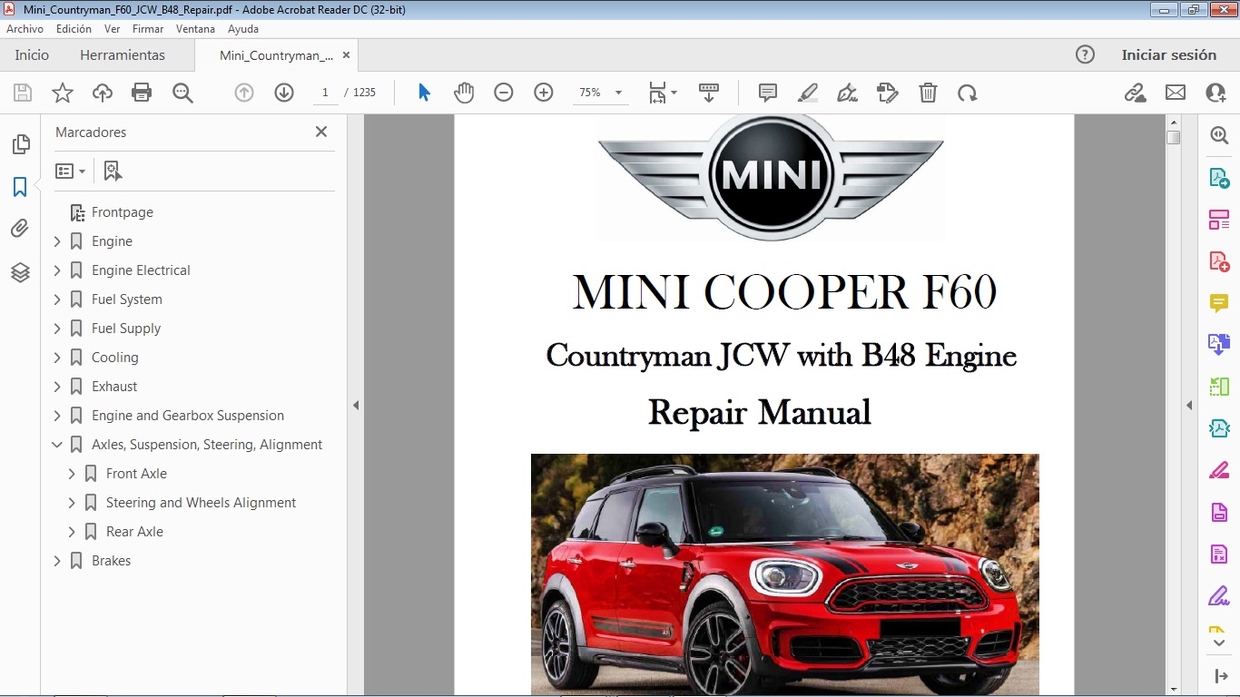 MINI Countryman JCW F60 B48 Workshop Repair - Manual de Taller