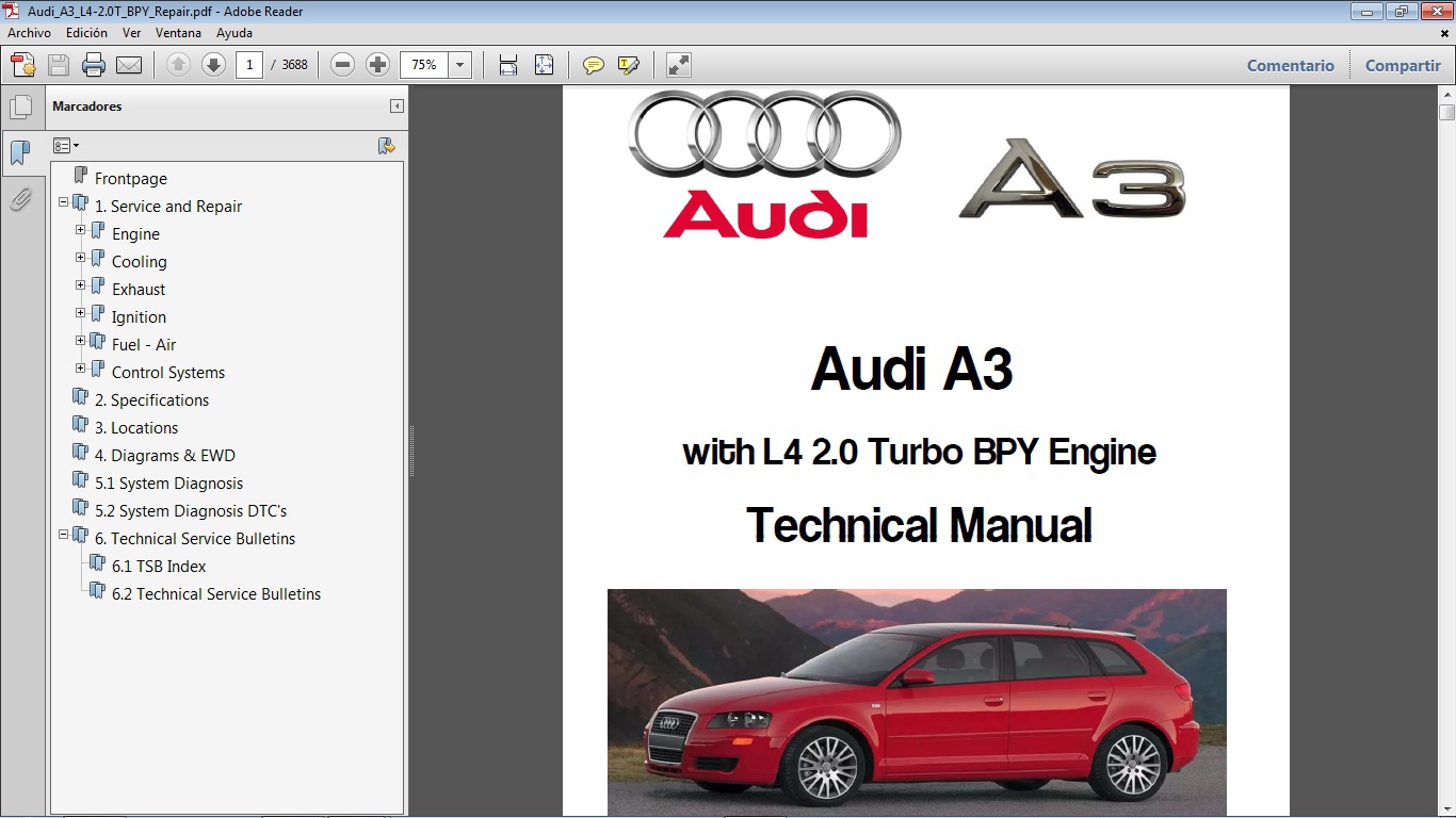 AUDI A3 8PA 2.0 Turbo BPY Workshop Service Repair Manual