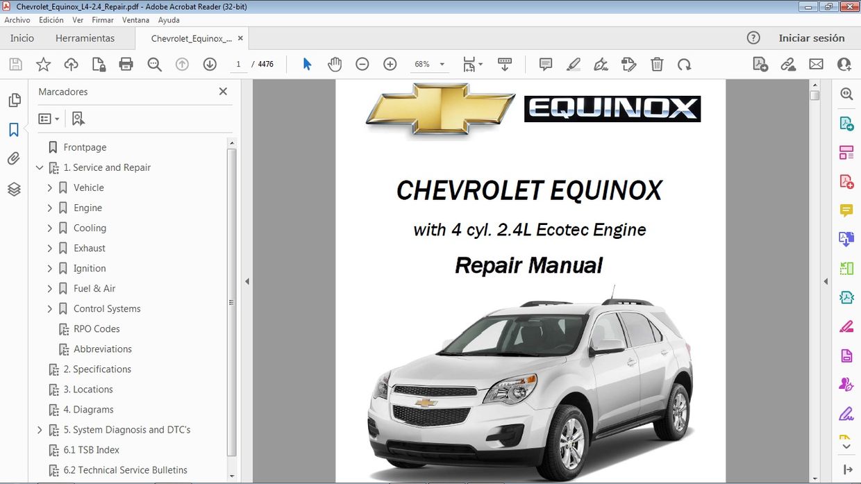CHEVROLET EQUINOX 2.4L Ecotec Service Repair Manual