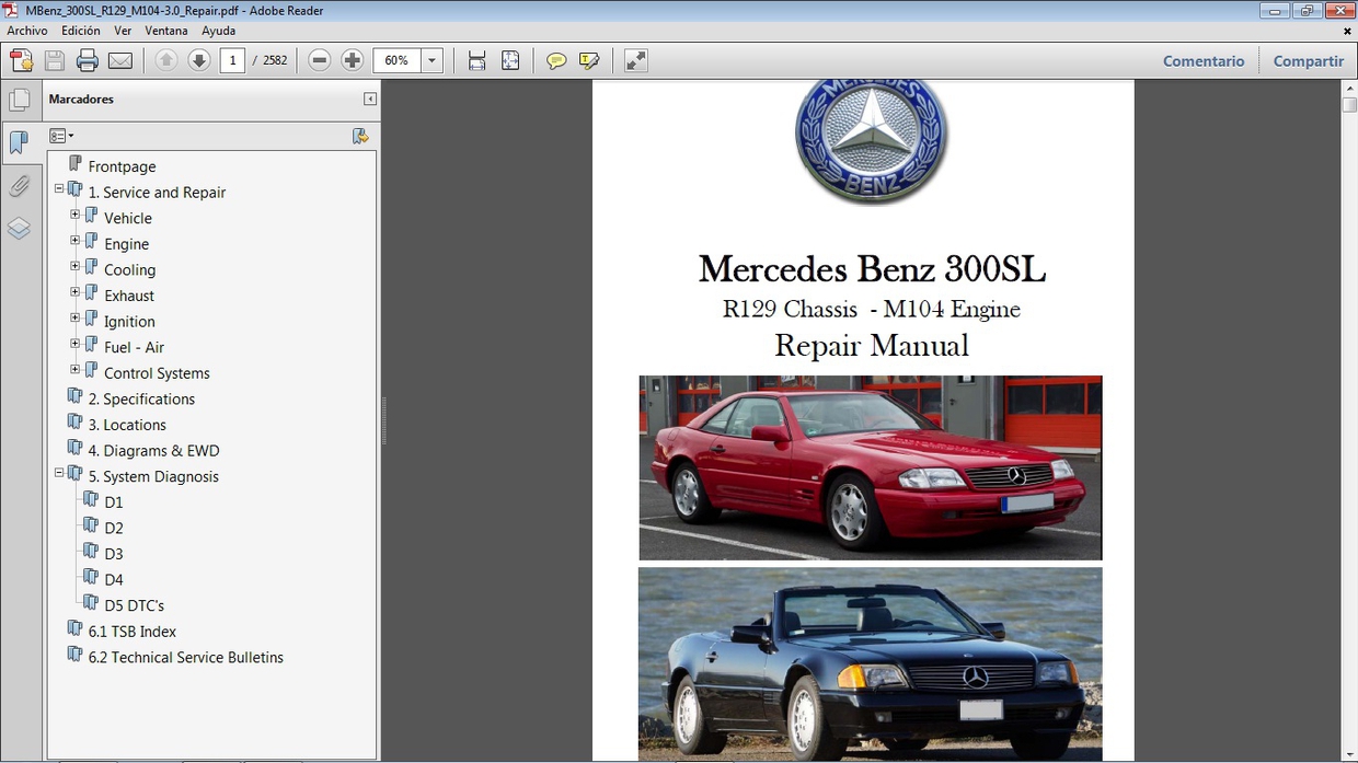 MERCEDES BENZ 300SL R129 Workshop Repair Manual - Manual de Taller